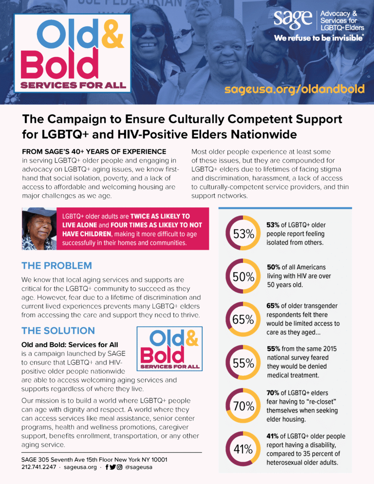 SAGE Advocacy for LGBTQ+ People | SAGE USA