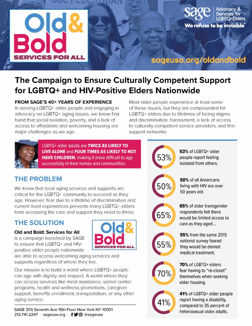 SAGE Advocacy for LGBTQ+ People | SAGE USA